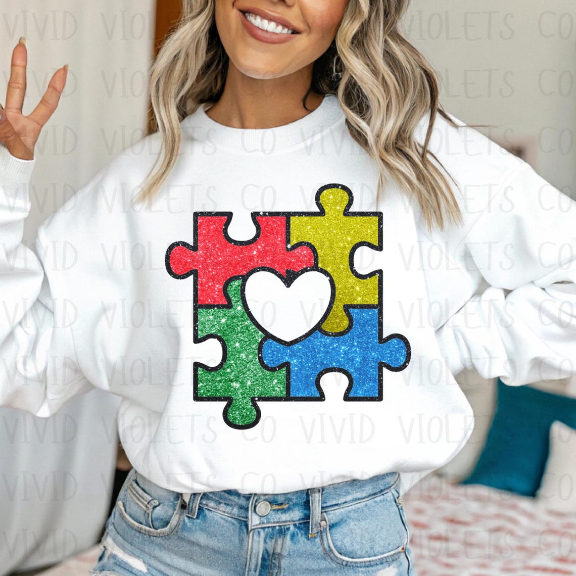 Autism PNG, Coquette Autism Awareness PNG, Glitter Autism Awareness PNG ...