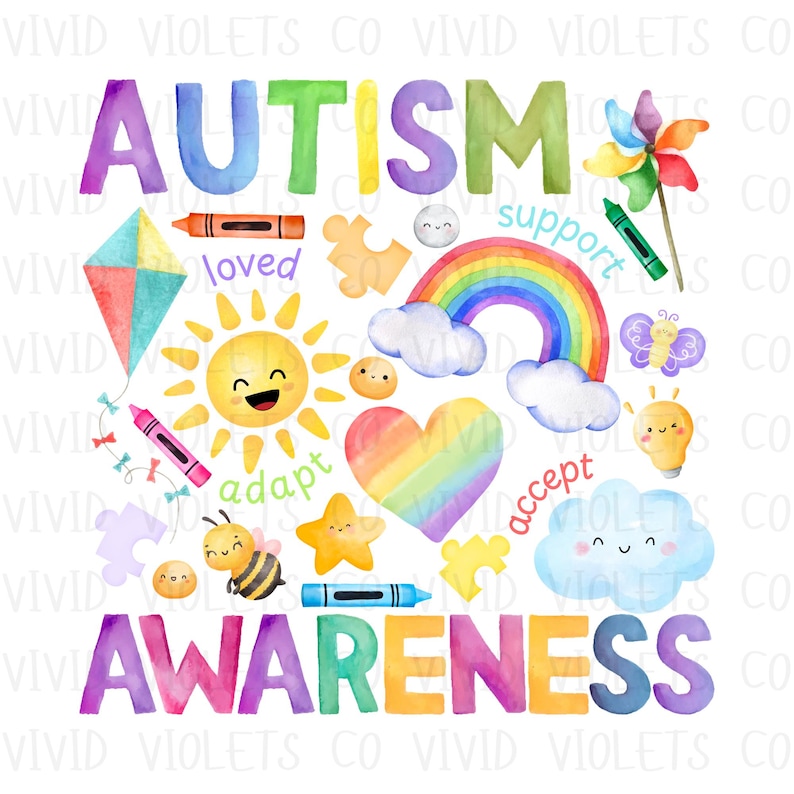 Autism PNG, Autism Awareness PNG, Watercolor Autism Awareness PNG ...