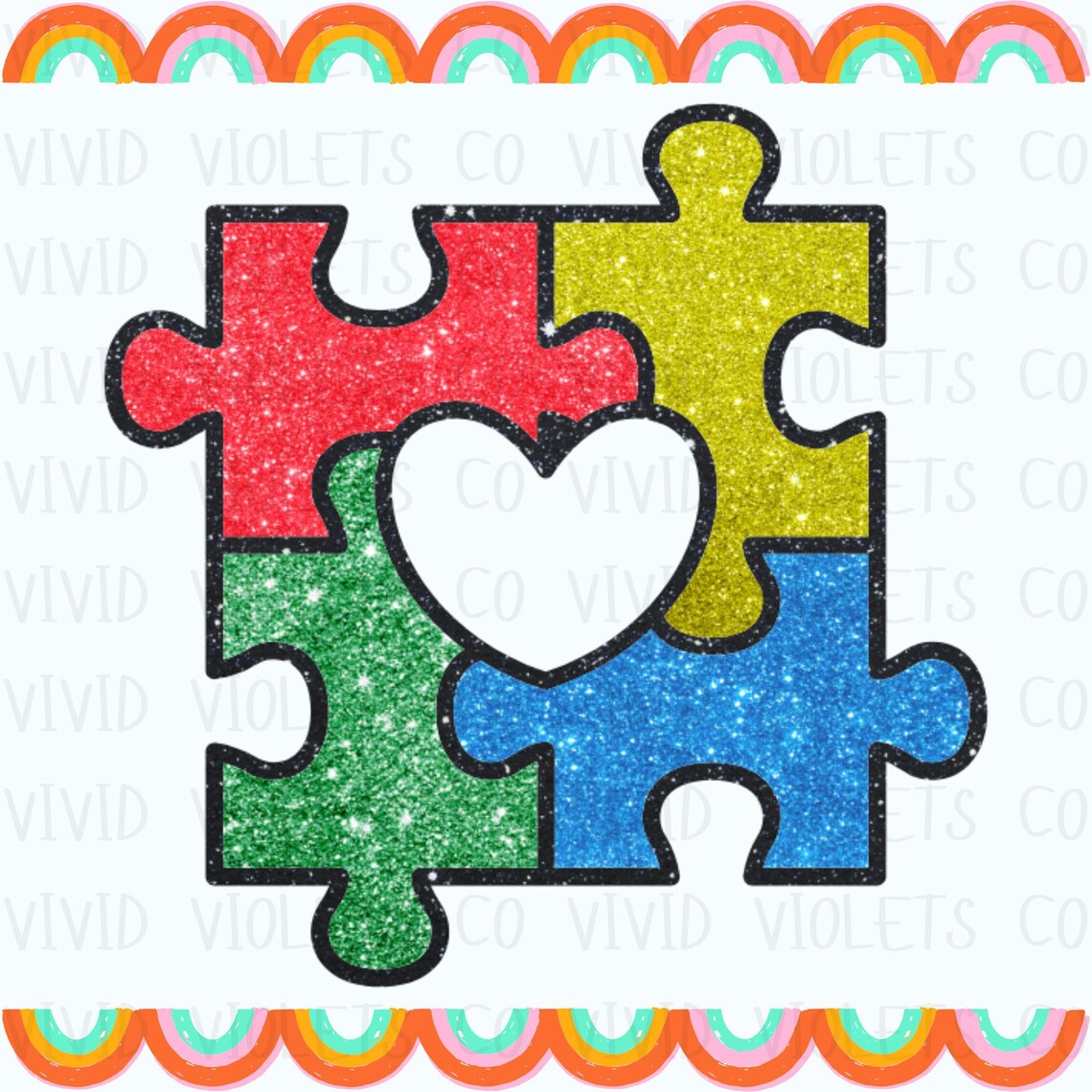 Autism PNG, Coquette Autism Awareness PNG, Glitter Autism Awareness PNG ...