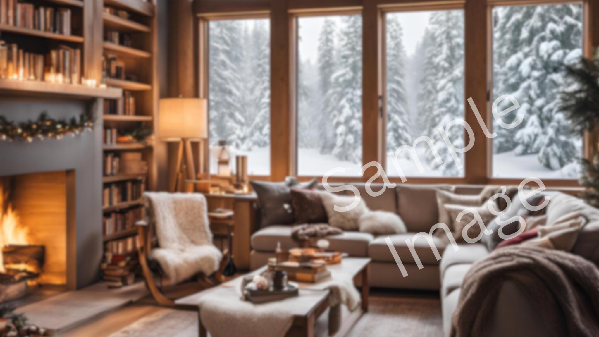 12 Cozy Holiday / Winter Hygge Zoom BLURRED Background Teams Background ...