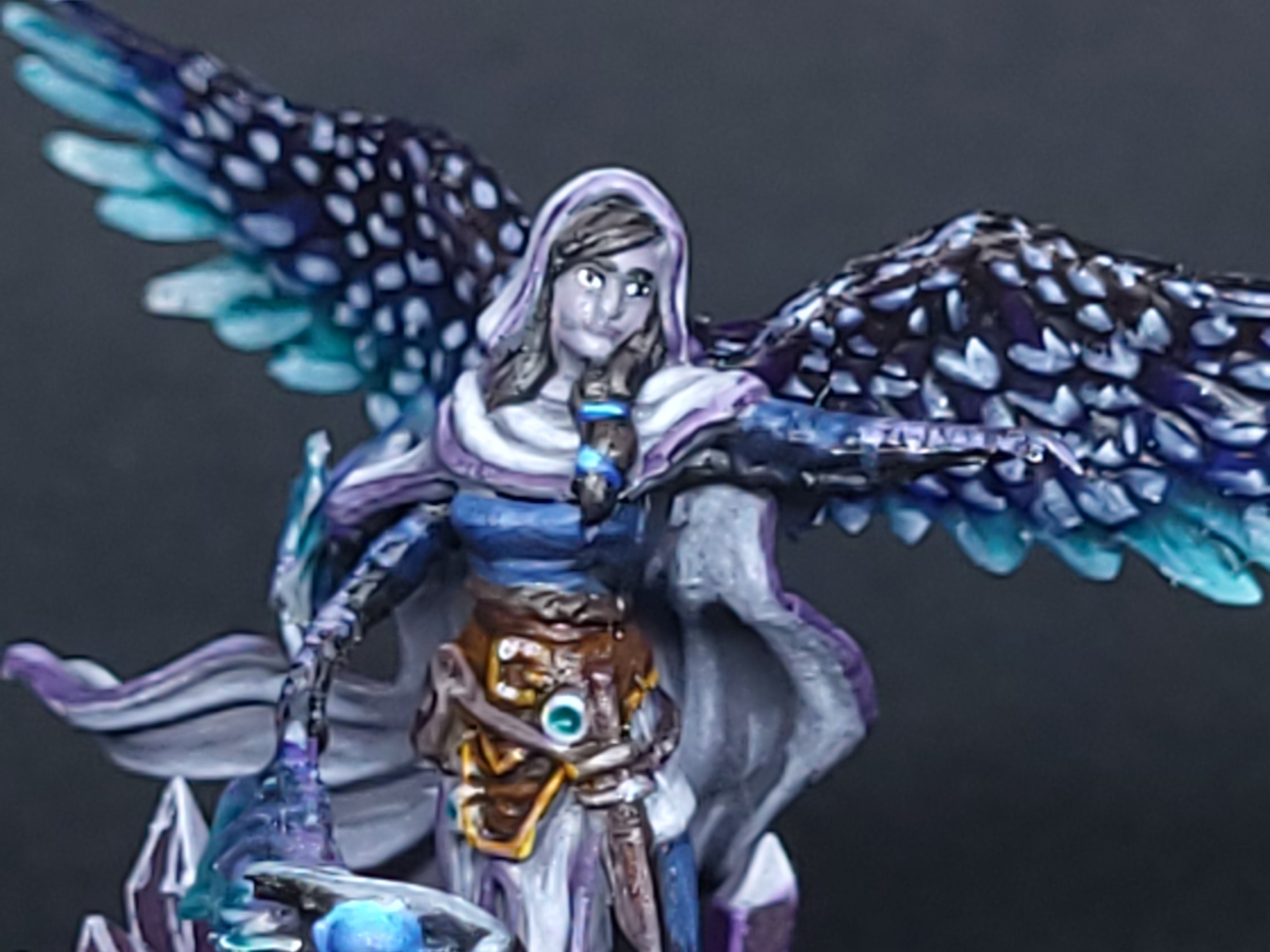 Aasimar Wizard With Crystals Hand Painted Wizkids Miniature 28-32 Mm ...