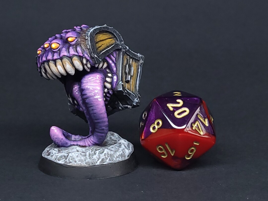 Chest Mimic on Tongue Hand Painted 3D Printed Miniature 28-32 Mm Scale ...