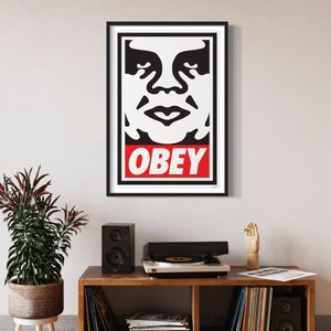 OBEY Giant SHEPARD Fairy Shepard Fairey Post Offset Signed Icon Face ...