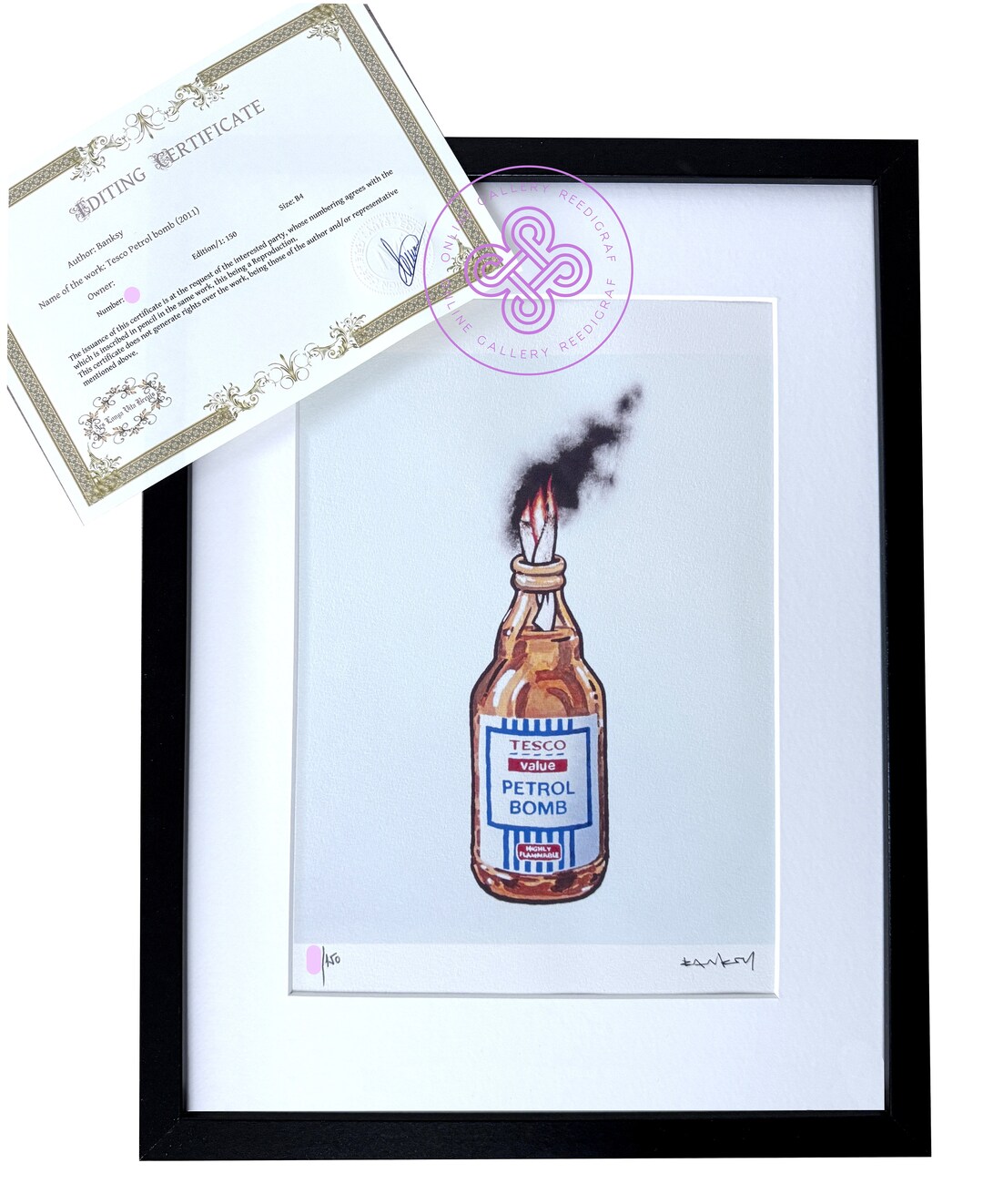 BANKSY Canva Screenprint Signed Tesco CERTIFICATE Banksi M Arts ...