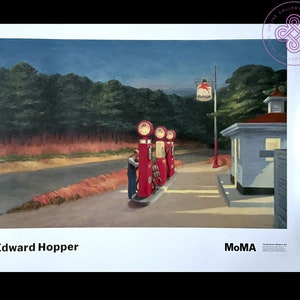 EDWARD HOPPER - Gas (1940) - Original Poster Moma Museum Post ...