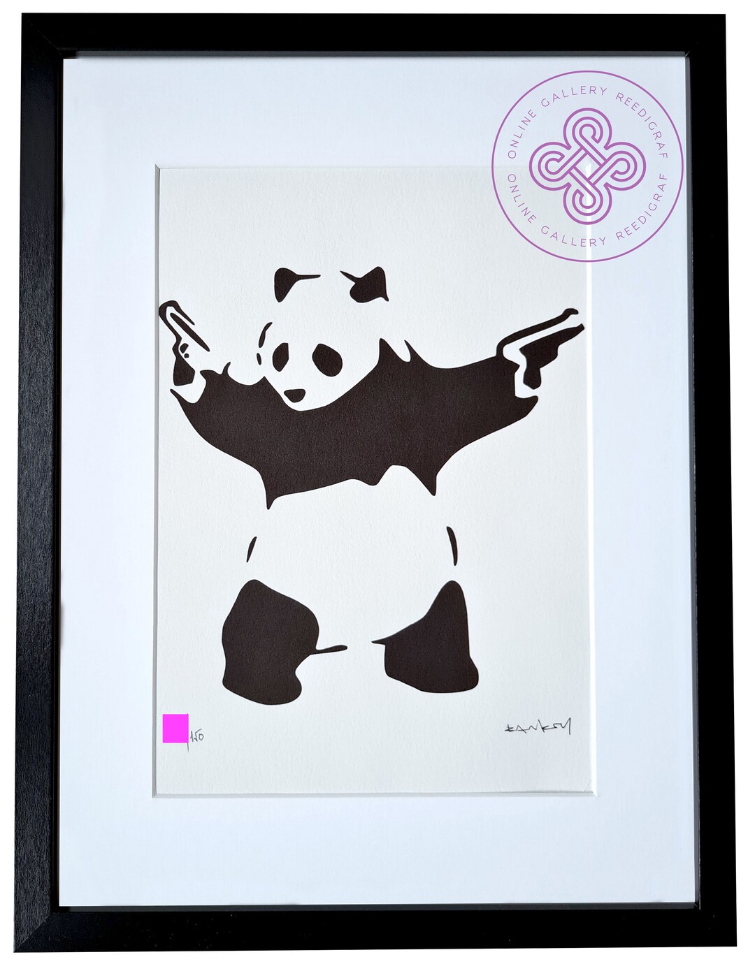 BANKSY Signed Screenprint Panda Gun CERTIFICATE Original M Arts Edition ...