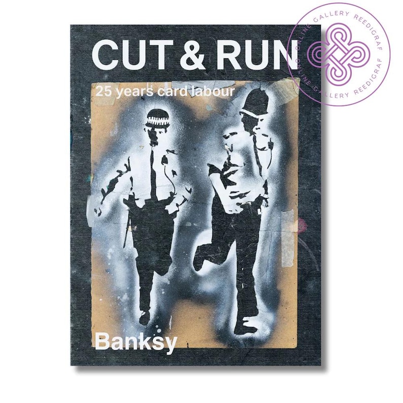 BANKSY Livre Art Mural Bansky Art Exposition Cut and Run Banksy Flower ...