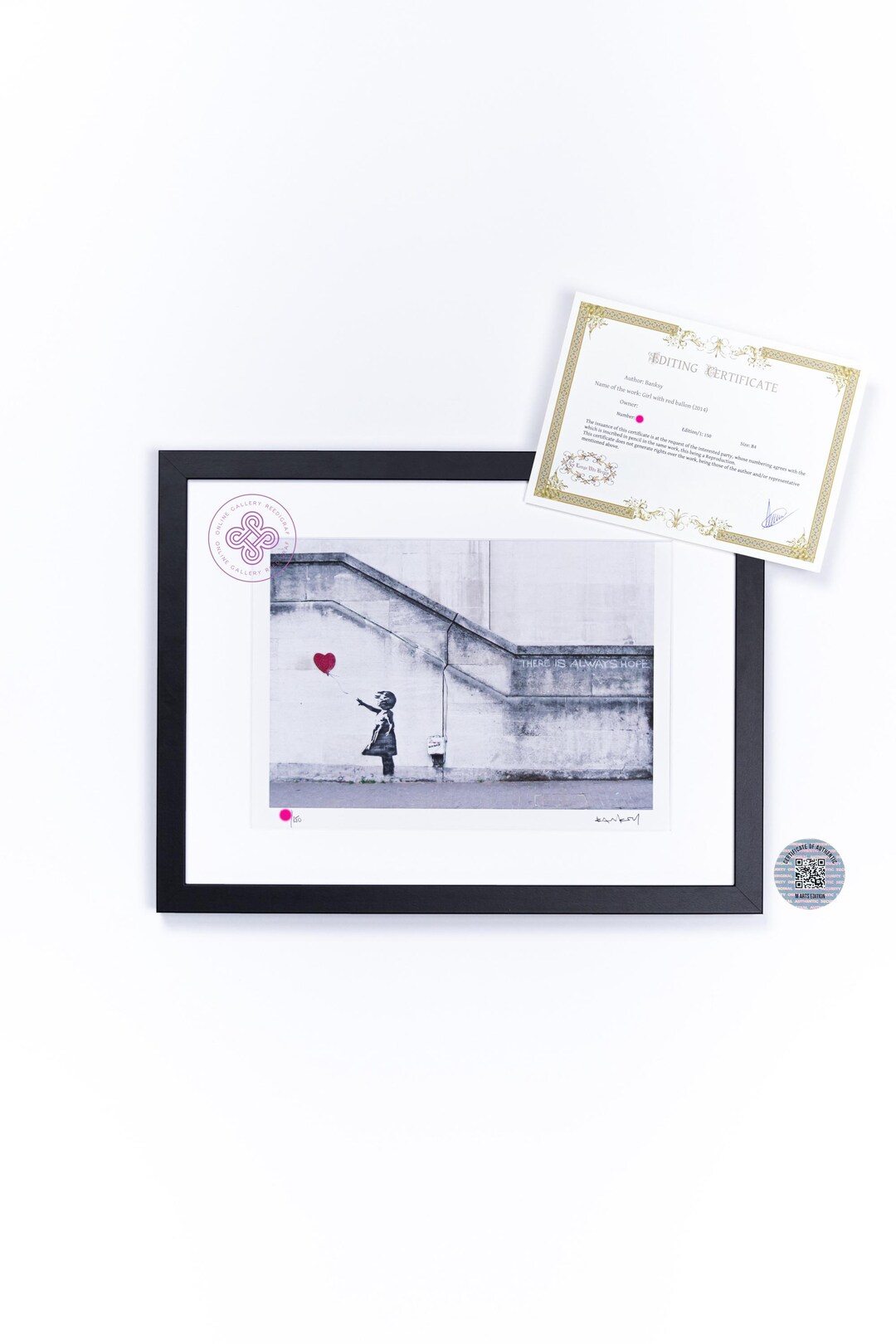 BANKSY Original M Arts Edition Balloon Girl COA Wall Art Bansky Art ...