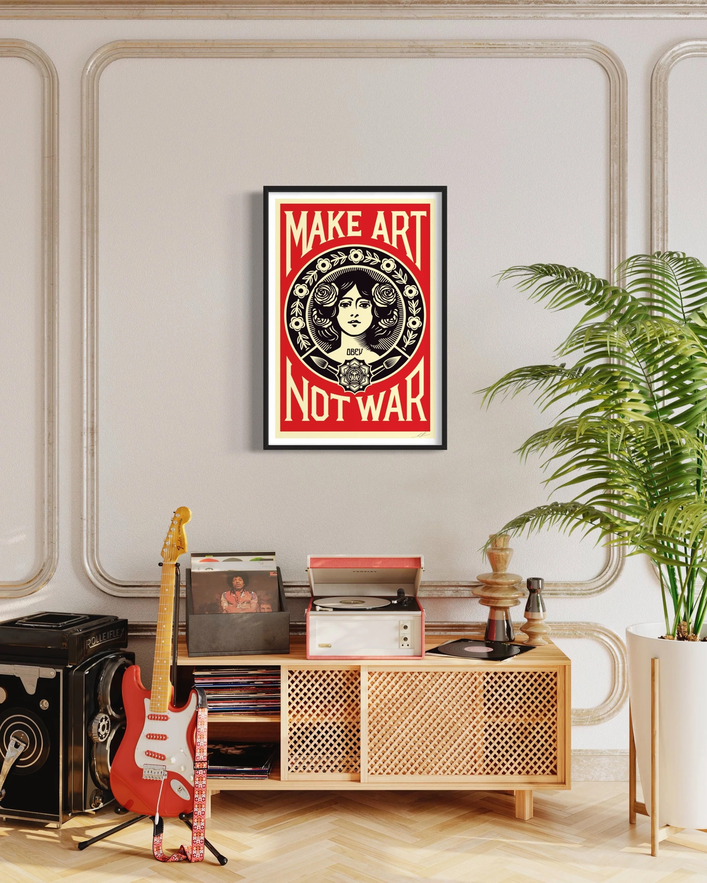 OBEY SHEPARD Fairey Poster Make Art Not War Signed by the Artist ...