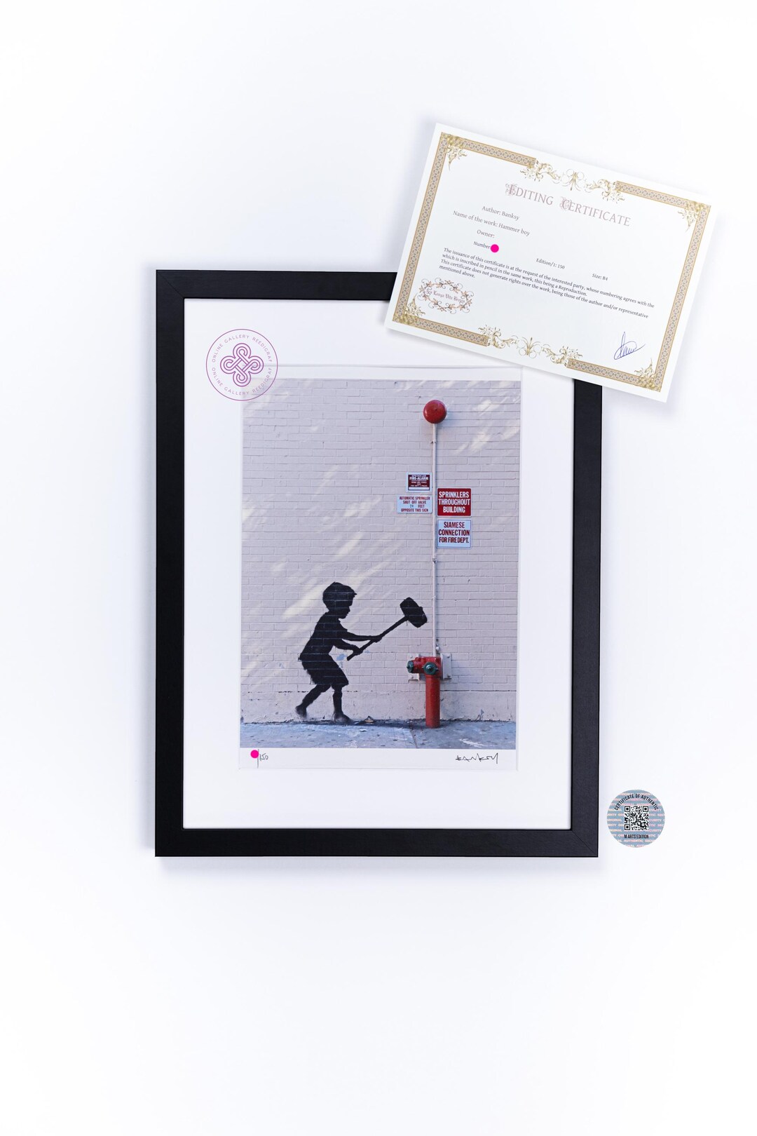 BANKSY Canvas Hammer Boy Banksy Girl With Balloon Screen Print Banksy ...