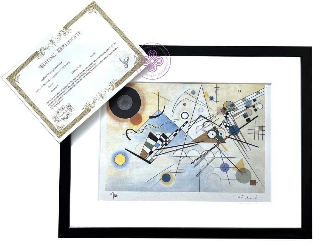 KANDINSKY Signed Serigraph Framed Included - Composition VIII ...