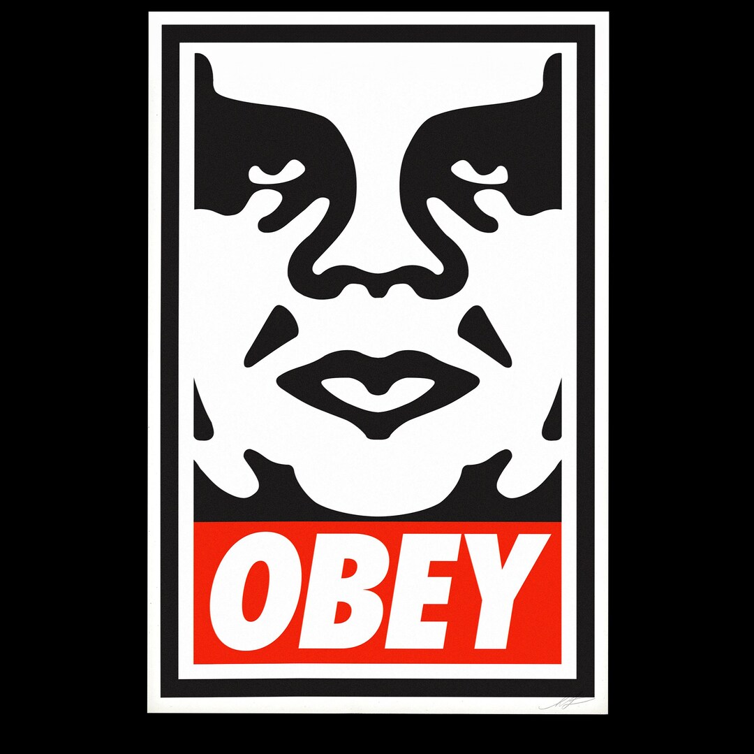 OBEY Giant SHEPARD Fairy Shepard Fairey Post Offset Signed Icon Face ...