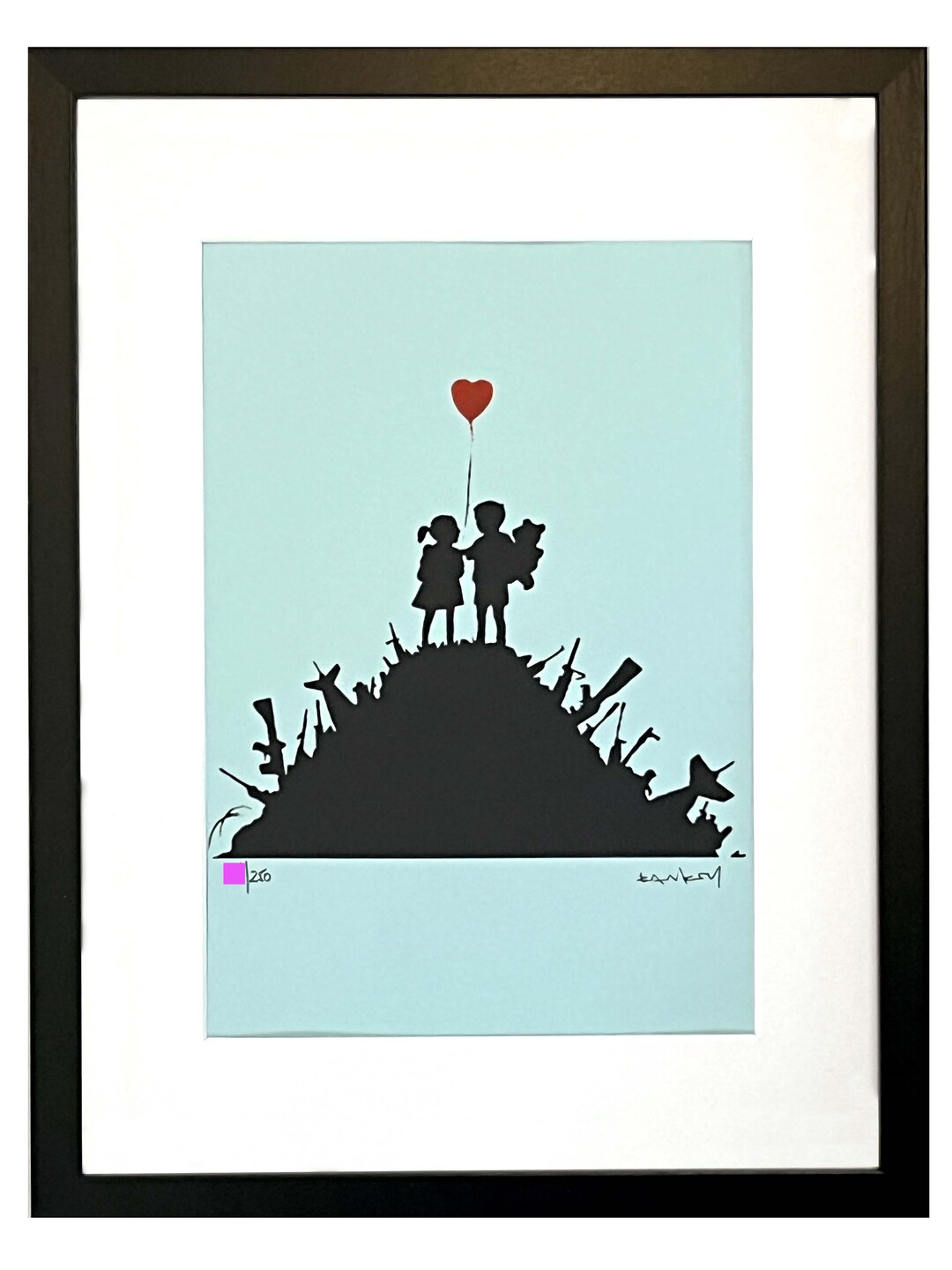 BANKSY Signed Screenprint Kids on Gun CERTIFICATE Original M Arts ...