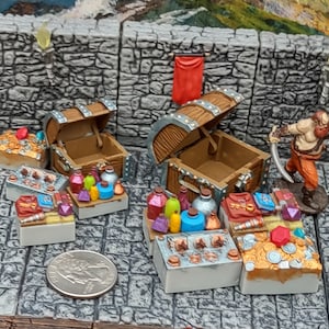 Wermer's Interactive Treasure Chest Prop + Tokens for Tabletop Games ...