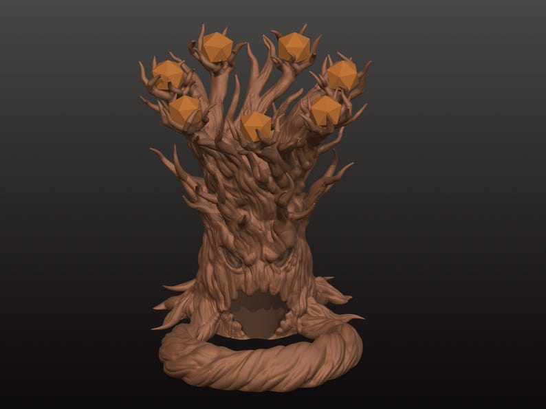 Evil Tree Dice Tower STL File for Dnd Tabletop Gaming Spooky Forest ...
