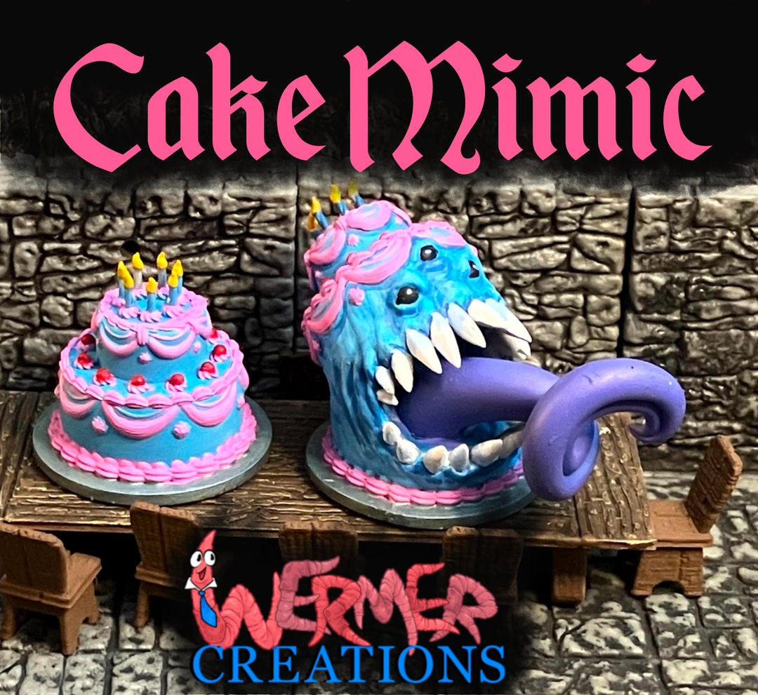 Birthday Cake Mimic Miniature for Dungeons and Dragons Dnd Tabletop ...