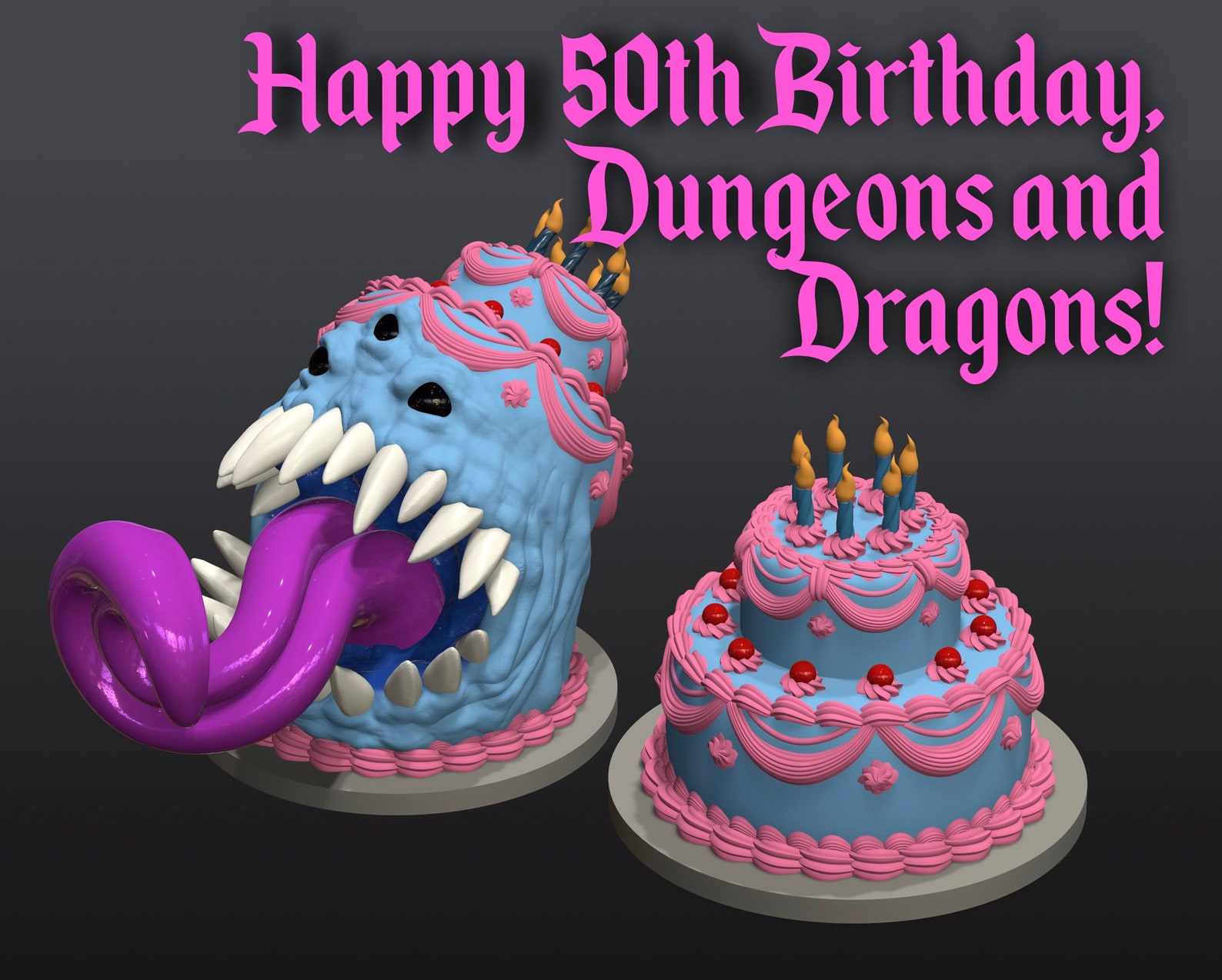 Birthday Cake Mimic Miniature for Dungeons and Dragons Dnd Tabletop ...