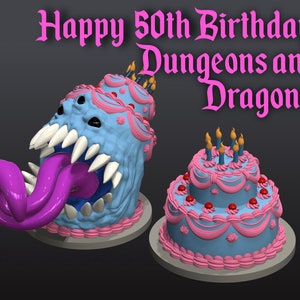 Birthday Cake Mimic Miniature for Dungeons and Dragons Dnd Tabletop ...