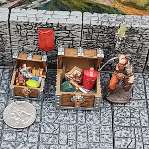 Wermer's Interactive Treasure Chest Prop + Tokens for Tabletop Games ...