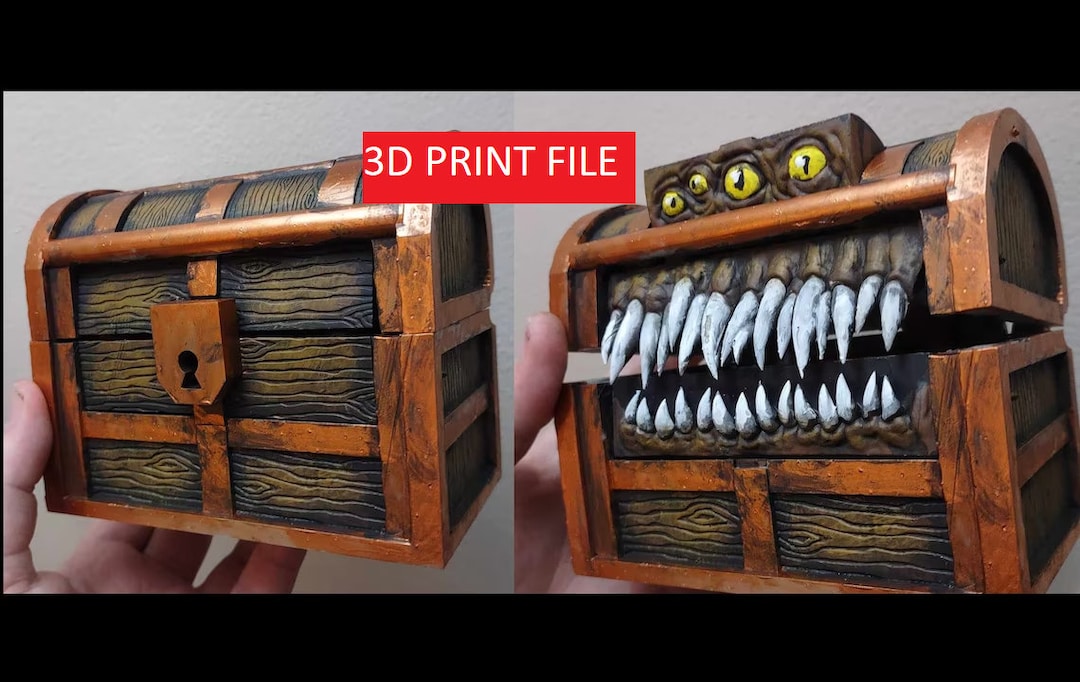 Morphing Mimic 3D Print File Download- Chest Transforms Into Monster When Opened - Etsy