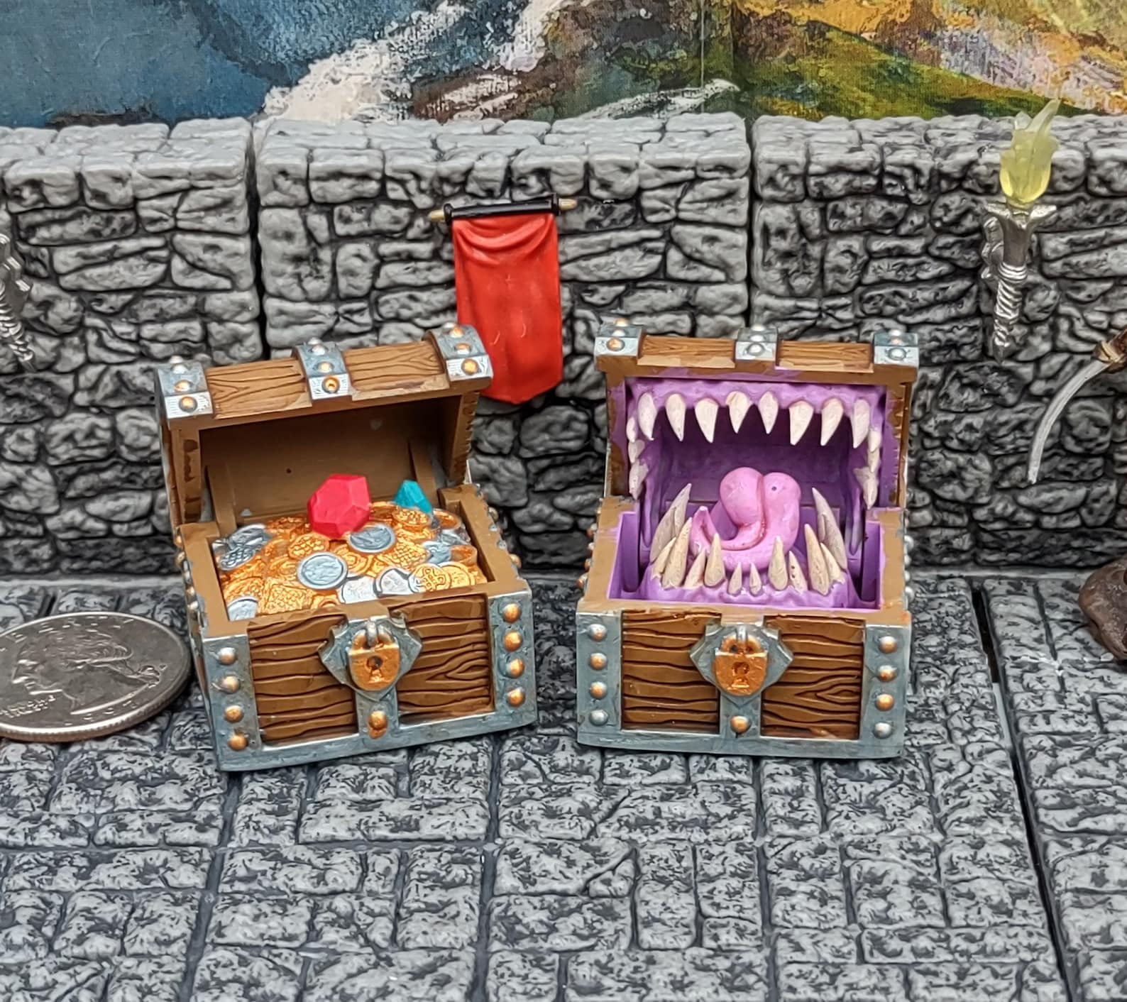 Wermer's Interactive Treasure Chest Prop + Tokens for Tabletop Games ...