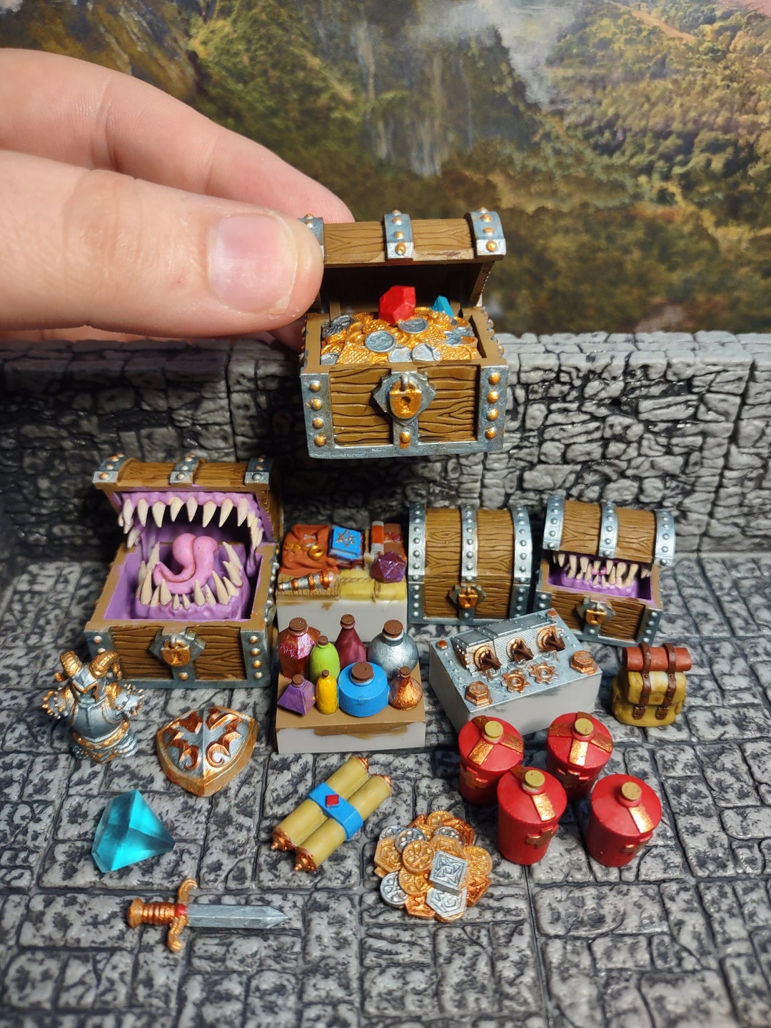 Wermer's Interactive Treasure Chest Prop + Tokens for Tabletop Games ...
