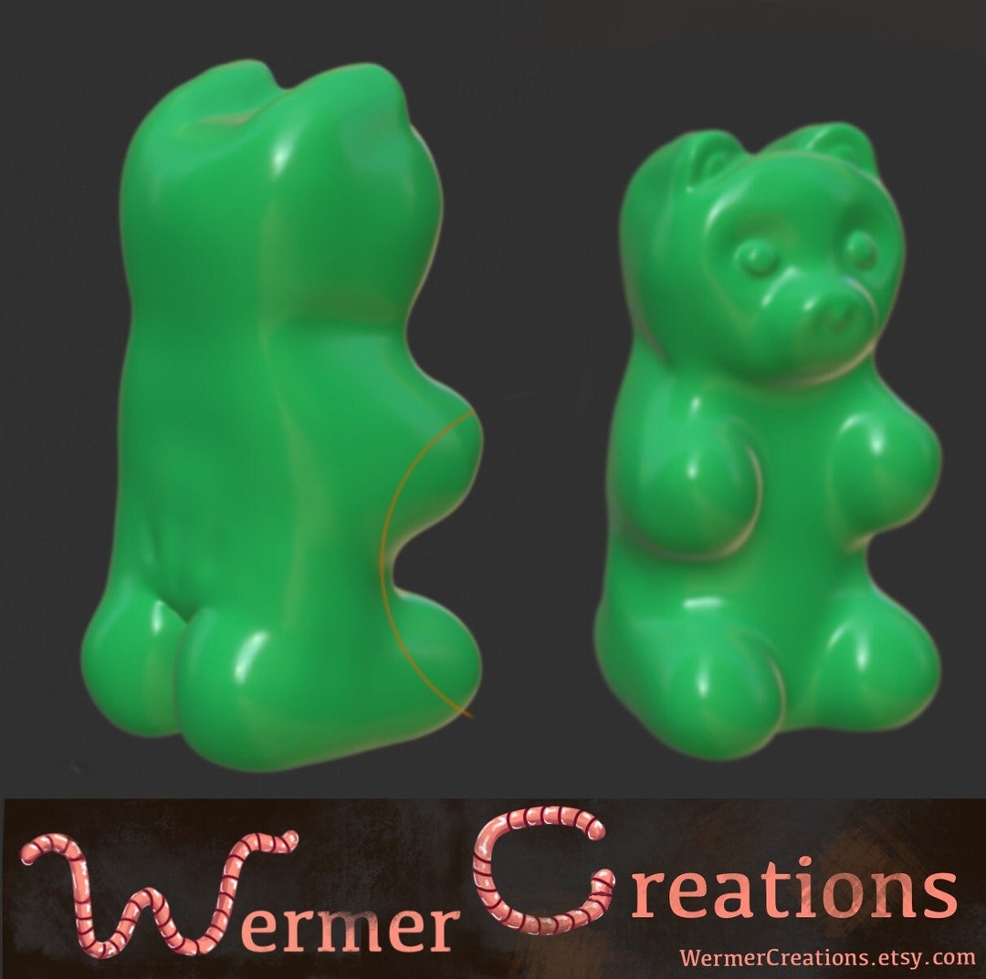 Booty Gummy Bear 3d File Stl Download Wermer Creations Etsy
