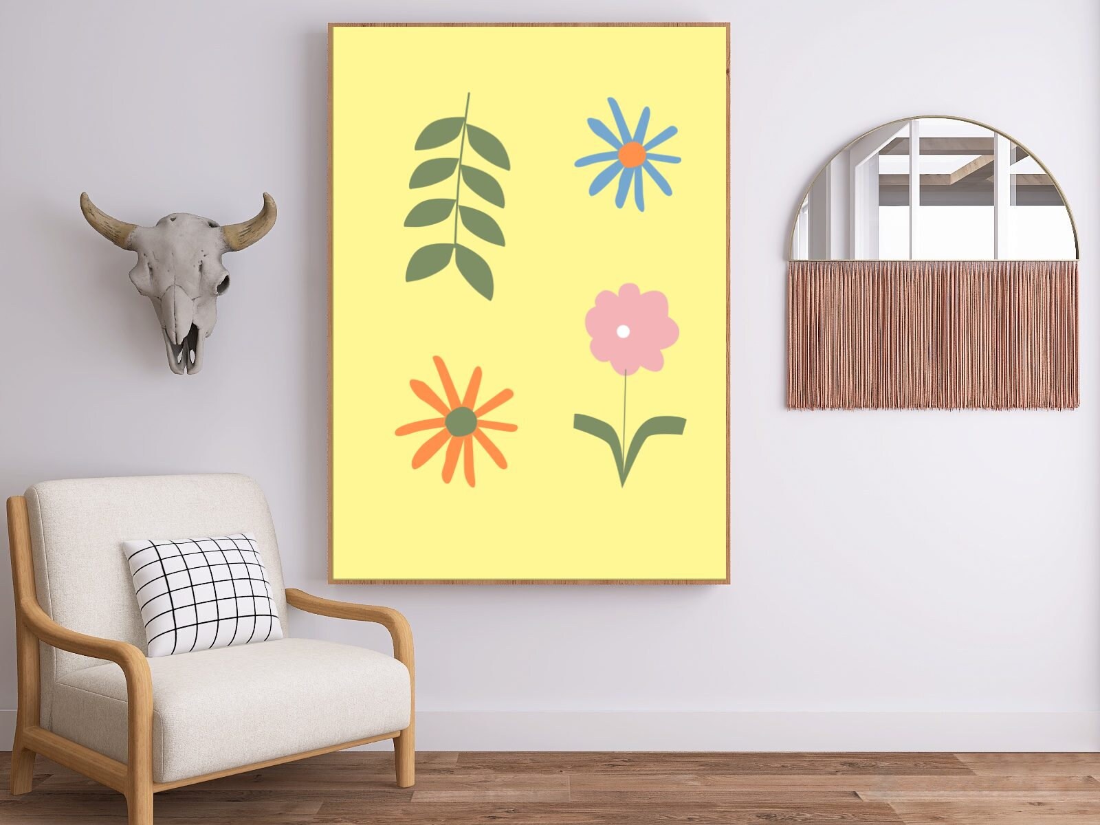 Flower Poster Set of 3, Botanical Print, Trendy Poster, Blooming Flower ...