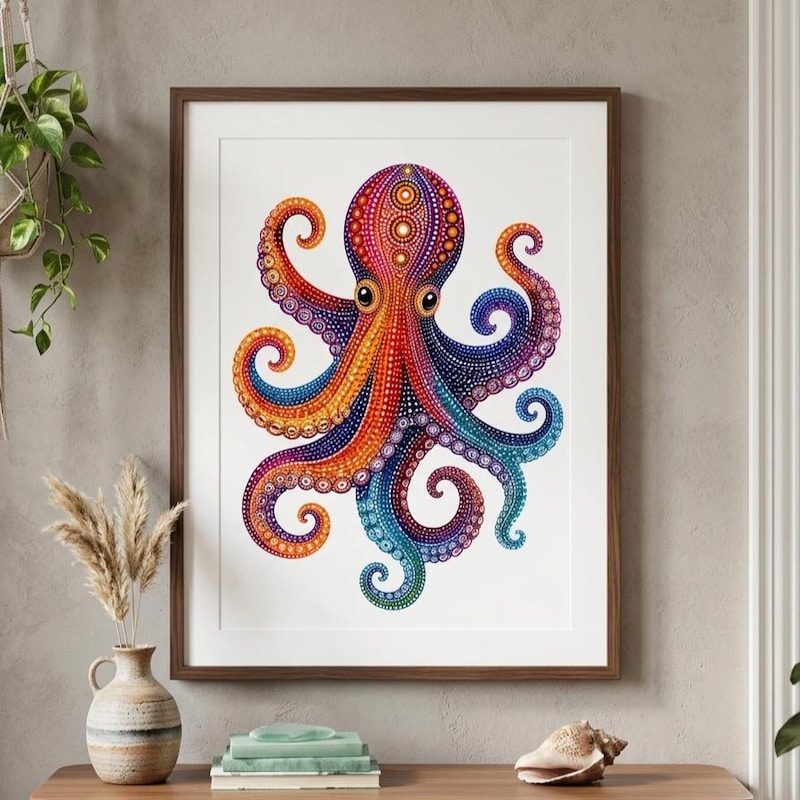 Mandala Dot Art Ocean - Etsy