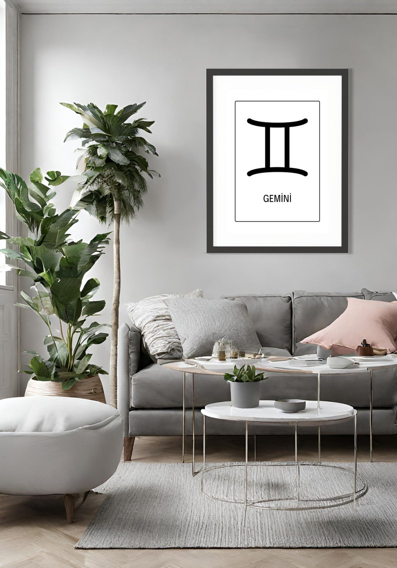 Gemini Wall Painting Gemini Horoscope Astrology Gifts the Art of Gemini ...