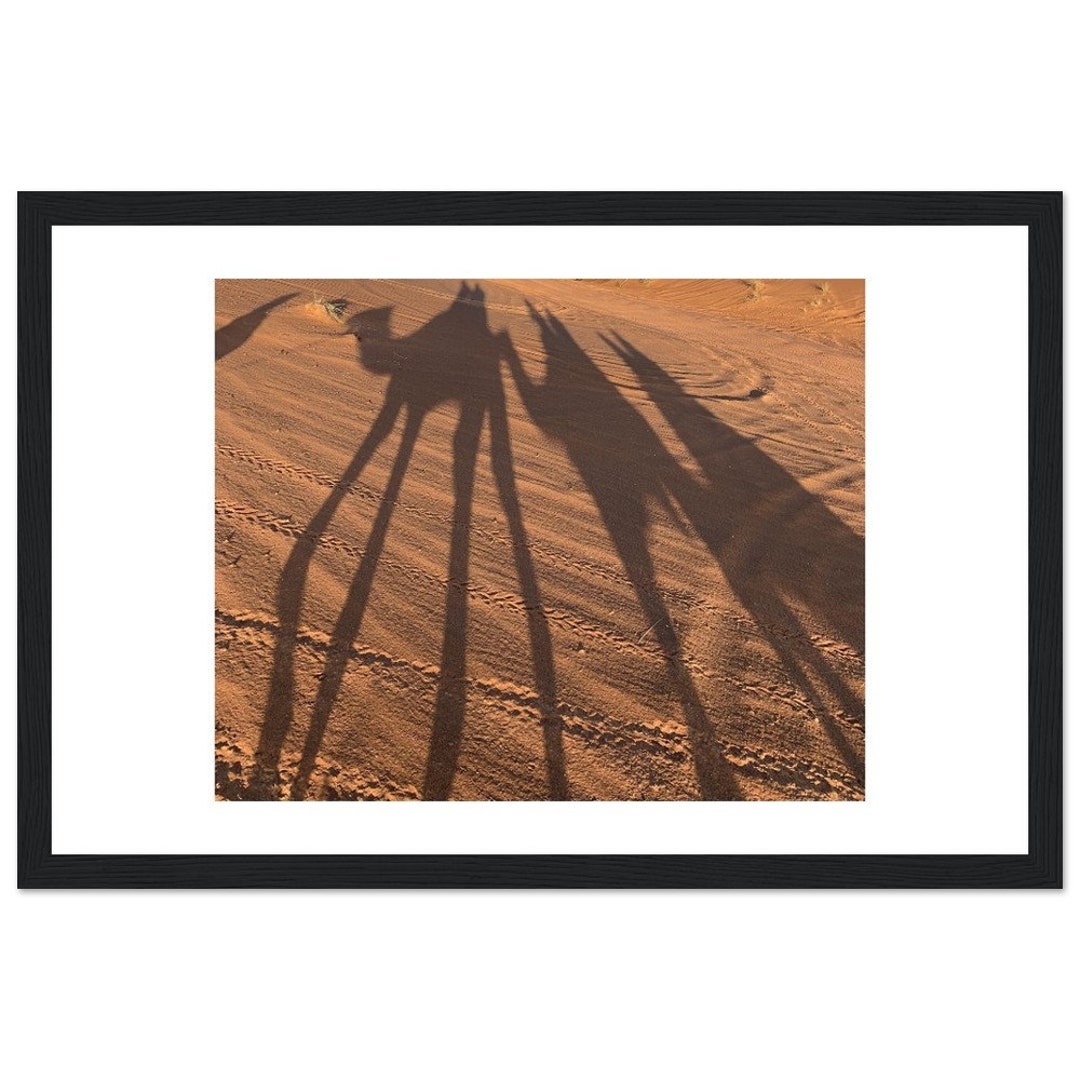 Wall Art, Desert Camels Unique Artwork, Classic Matte Paper Wooden ...