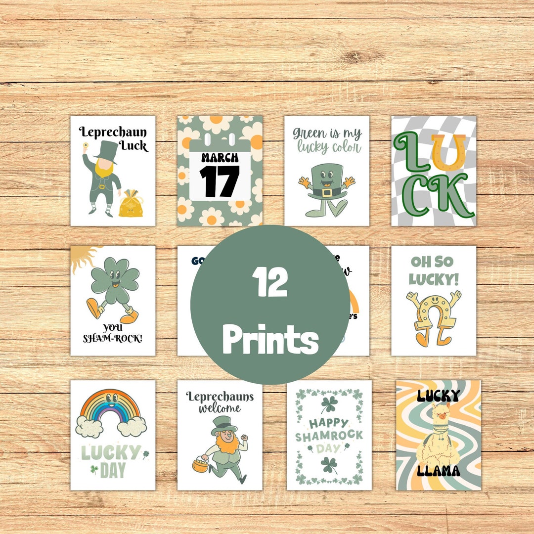 St. Patrick's Day Gallery Wall Set of 12 Prints, St. Patrick's Day ...