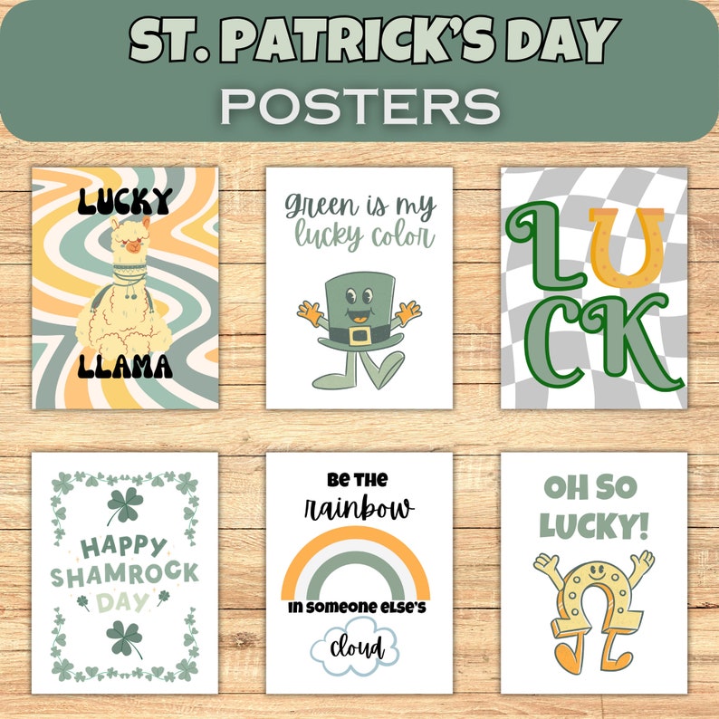 St. Patrick's Day Gallery Wall Set of 12 Prints, St. Patrick's Day ...