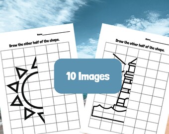 Symmetry Drawing, Spring Symmetry Drawing, Lines of Symmetry Activities ...