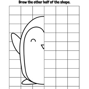 Symmetry Drawing, Winter Symmetry Drawing, Lines of Symmetry Activities ...