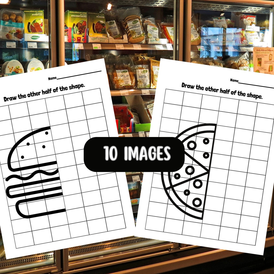 Symmetry Drawing, Food Symmetry Drawing, Lines of Symmetry Activities ...