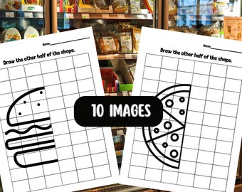 Symmetry Drawing, Winter Symmetry Drawing, Lines of Symmetry Activities ...