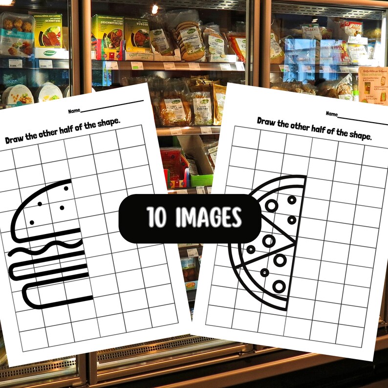 Symmetry Drawing, Food Symmetry Drawing, Lines of Symmetry Activities ...