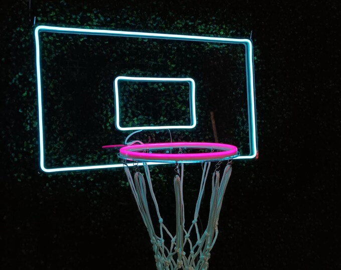 Basketball Hoop Neon Sign Basketball Light up Sign Basketball Hoop LED ...