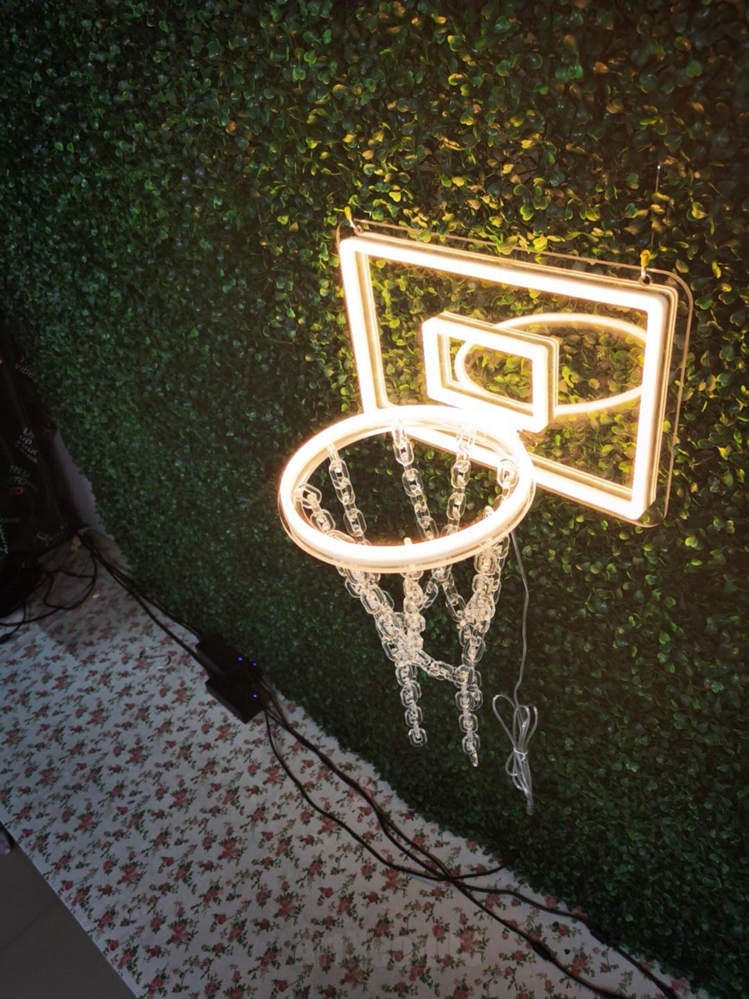 3D Basketball Neon Wall Sign: Sports Game Room Decor - Etsy
