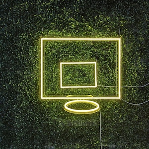 Basketball Hoop Neon Sign, Basketball Hoop LED Light, LED Basketball ...
