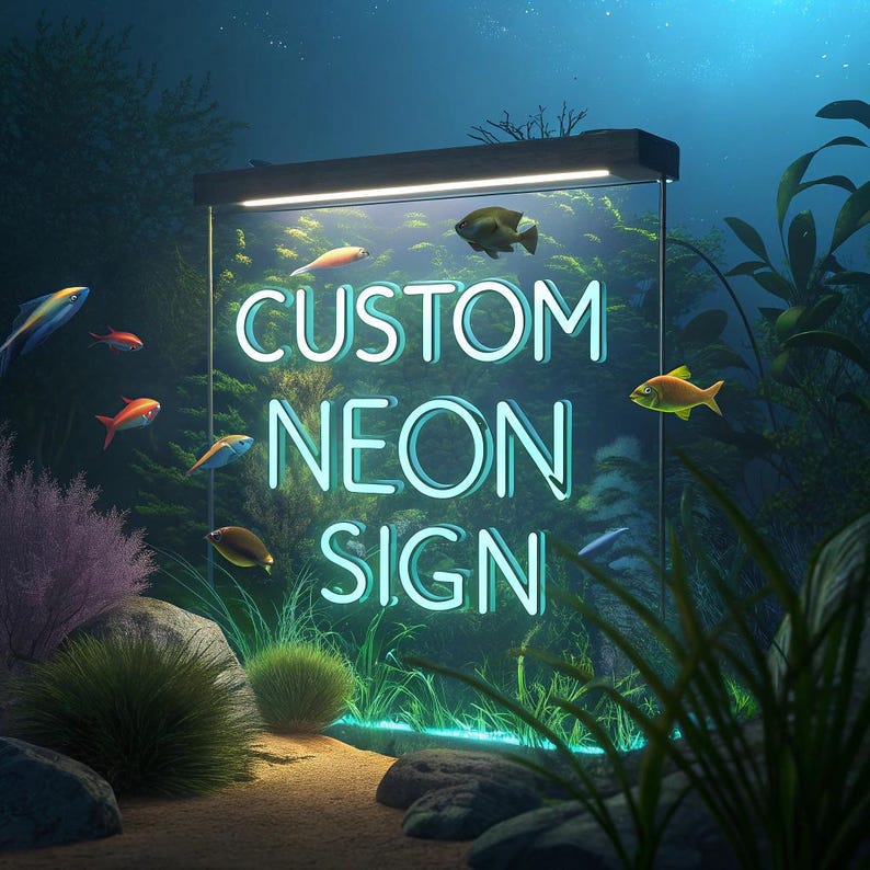 Waterproof Neon Sign as a Pool Decor, Custom Neon Sign as a Aquarium ...