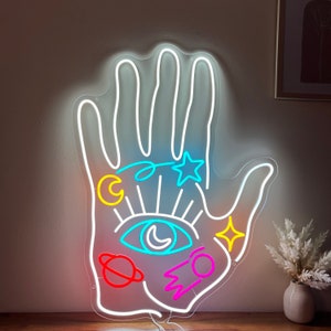 Spiritual Hand LED Neon Sign: Witchy Home Decor - Etsy