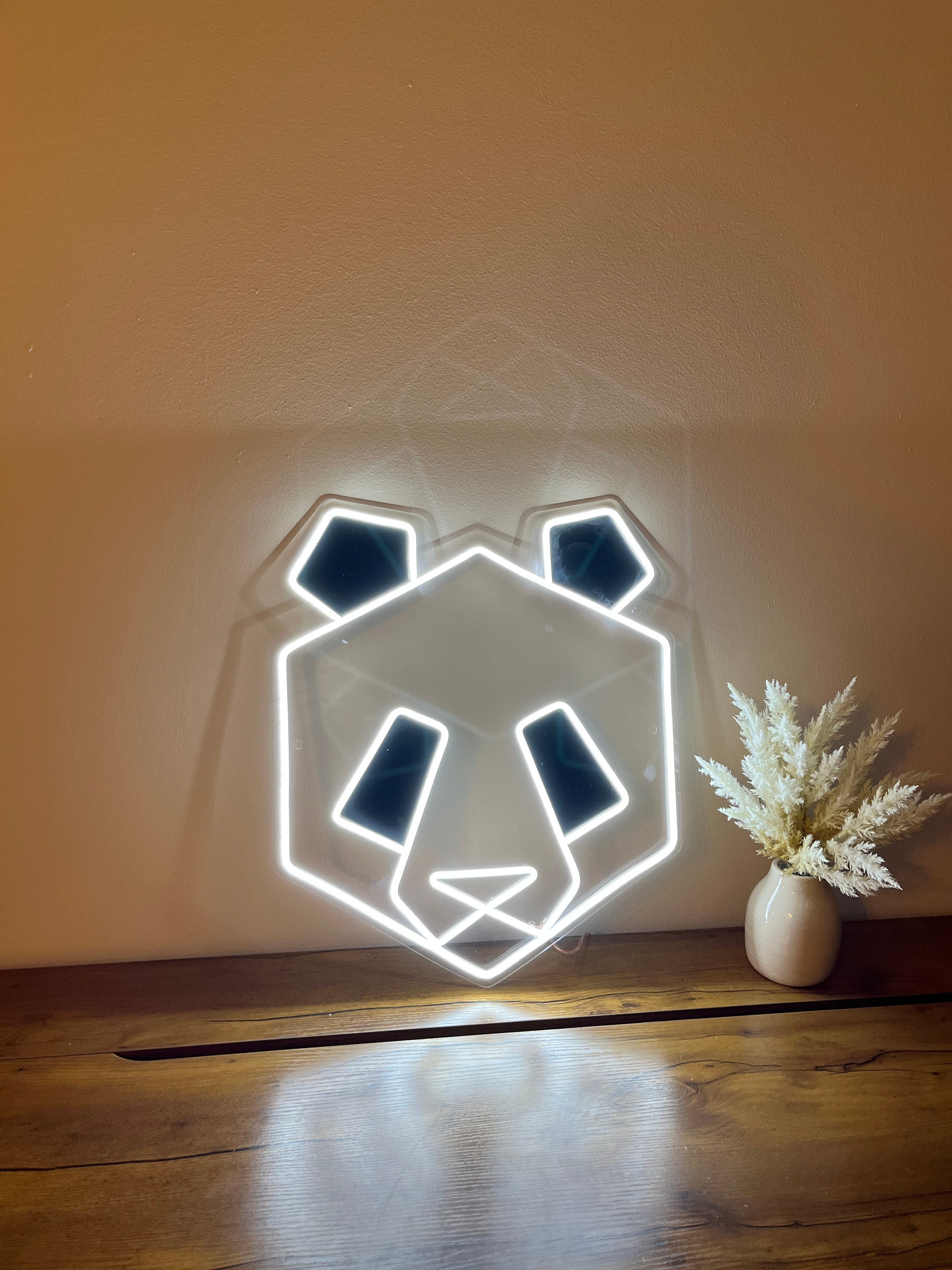 Panda Kids Room Neon Sign Cute Bedroom Fairy Nightstand Lamp, Acrylic ...