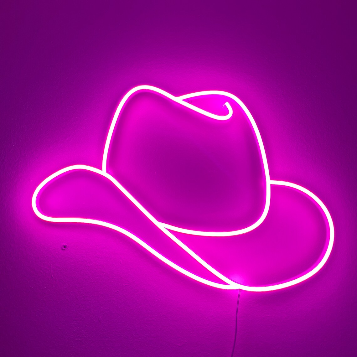 Cowboy Hat Neon Sign Western Art Lamp for Vintage Bedroom Decor, Texas ...