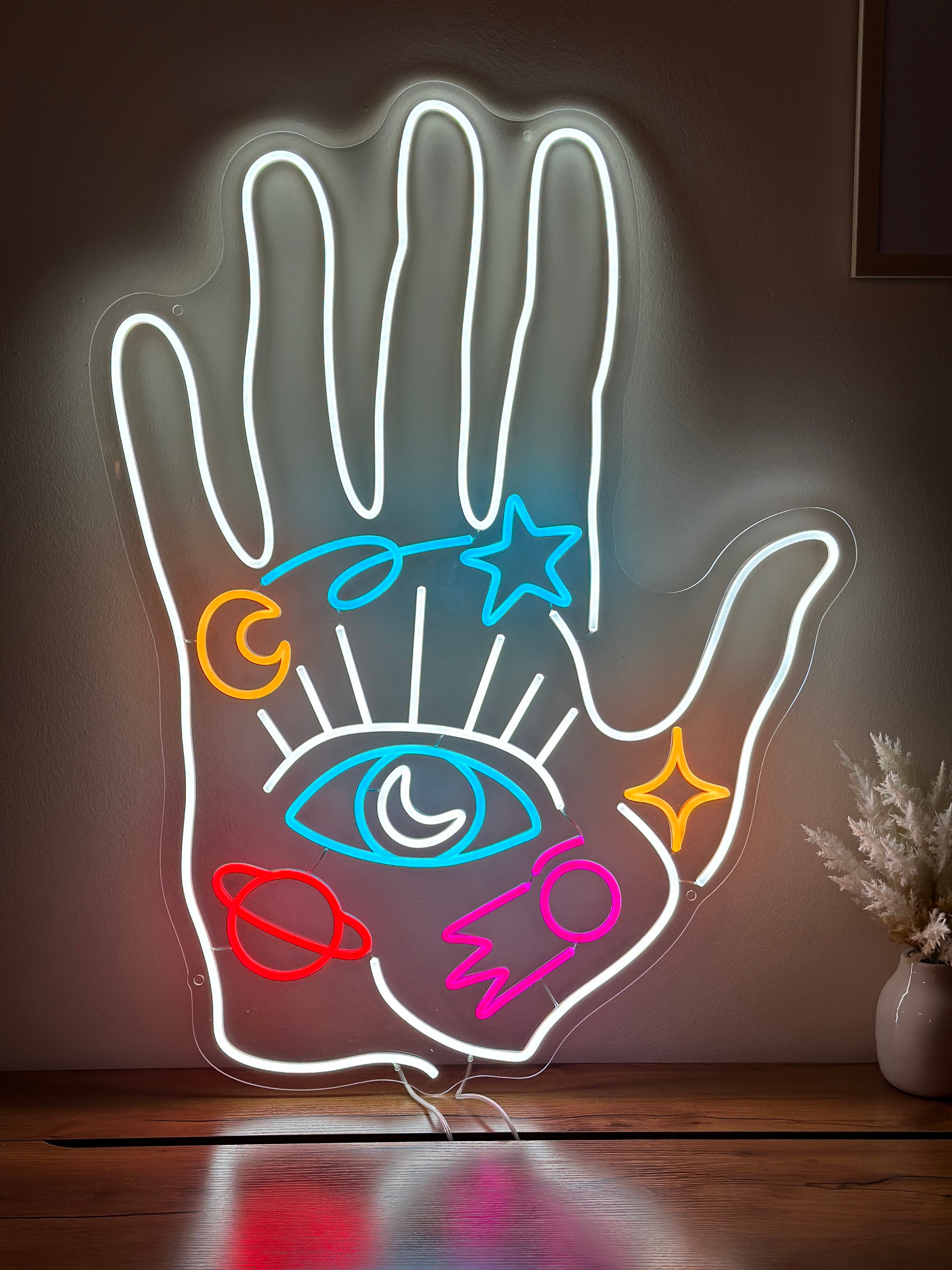 Spiritual Hand LED Neon Sign: Witchy Home Decor - Etsy