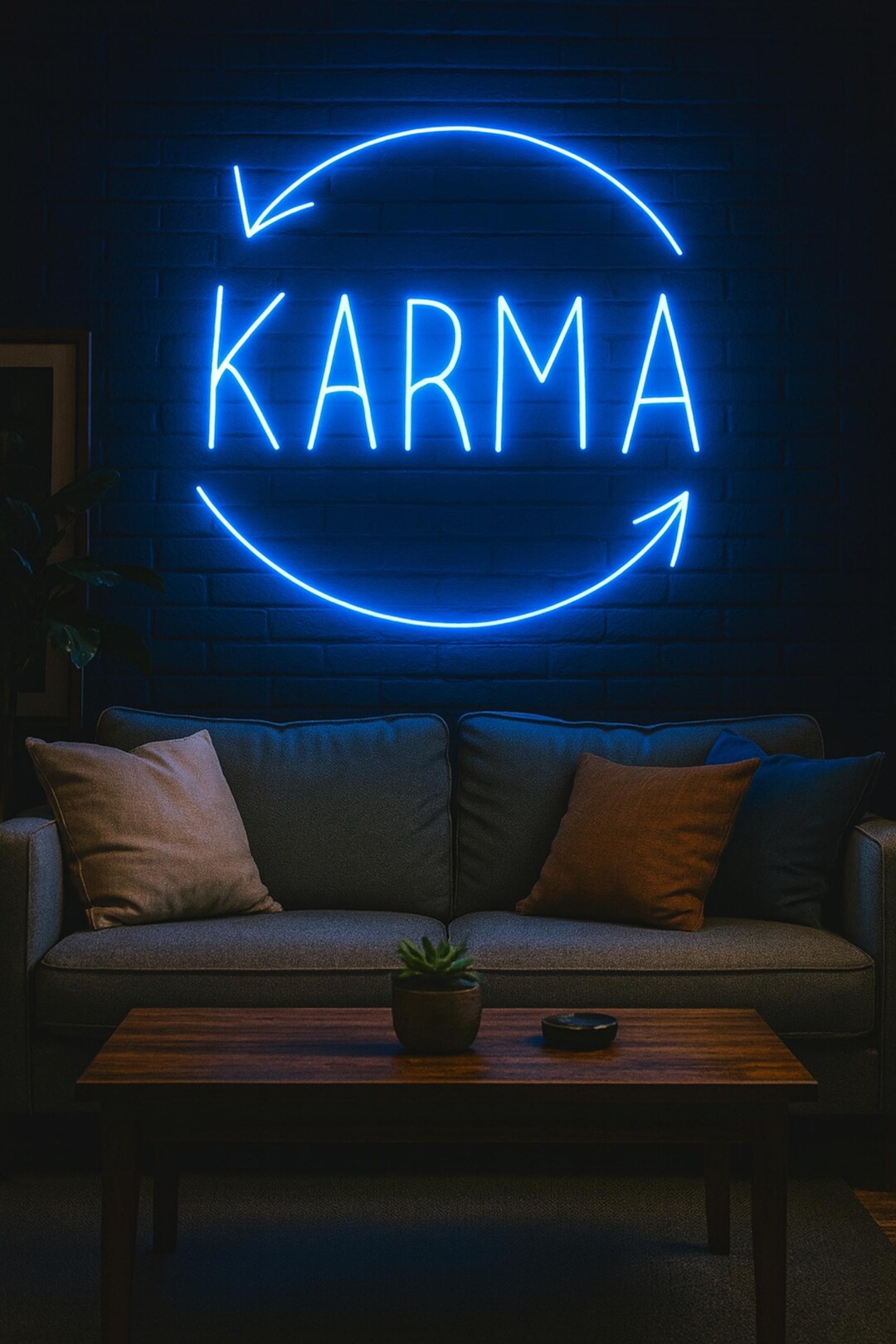 Karma Neon Sign – Spiritual Neon Sign for Yoga Studio Decor Zen Neon ...
