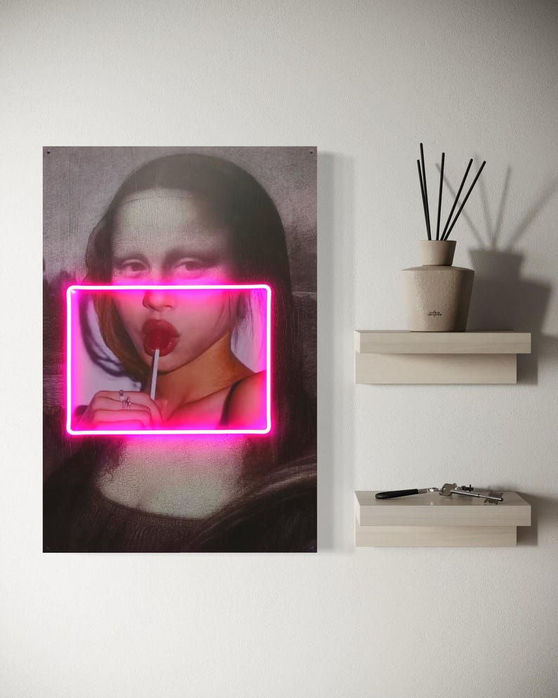 Mona Lisa Neon Sign: Pop Art LED Wall Decor - Etsy