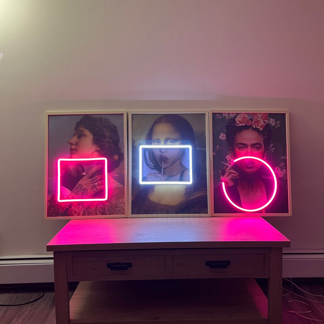 Neon Painting Art: Unique Neon Light Sign, Contemporary Wall Decor ...