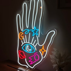 Spiritual Hand LED Neon Sign: Witchy Home Decor - Etsy